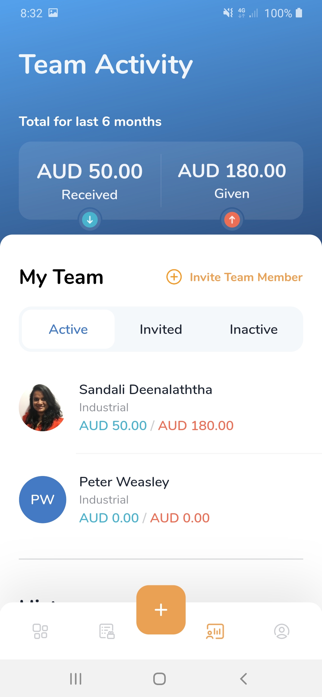 Using the the Team Activity page (MOBILE) – yourTrust